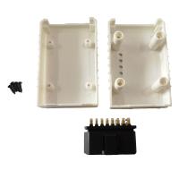 China White Shell OBD2 Male Connector with Gold-Plated Bent Pins - Custom Pin Assignment for All Vehicle Models for sale