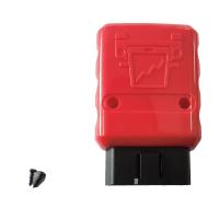 China OBD2 Folded Male Connector 16 Pin Red Shell with Car Label for All Models for sale
