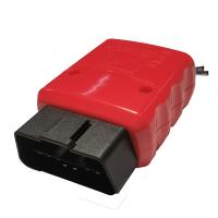 China OBD2 Folded Male Connector 16 Pin Red Shell with Car Label for All Models for sale