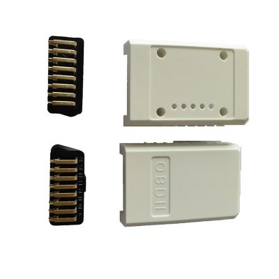 Cina Soltanto non alloggiare alloggio di Bent Pin Gold Plated Male Bent Pin Nickel Plated Female Assembled OBD2 di apertura del doppio del PWB OBD2 in vendita