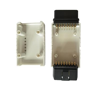 Cina Soltanto non alloggiare alloggio di Bent Pin Gold Plated Male Bent Pin Nickel Plated Female Assembled OBD2 di apertura del doppio del PWB OBD2 in vendita