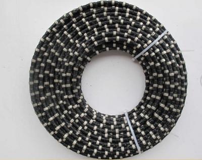China Diamond cutting wire saw for medium hardness Granite quarrying and cutting，Size:11.5mm with 40 beads per meter for sale