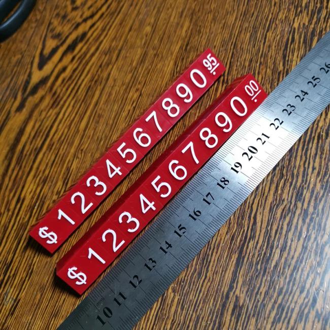 Multiple color options of price tag cubes