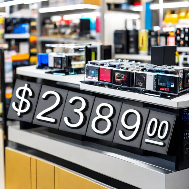 Jewelry display price tags and price cubes