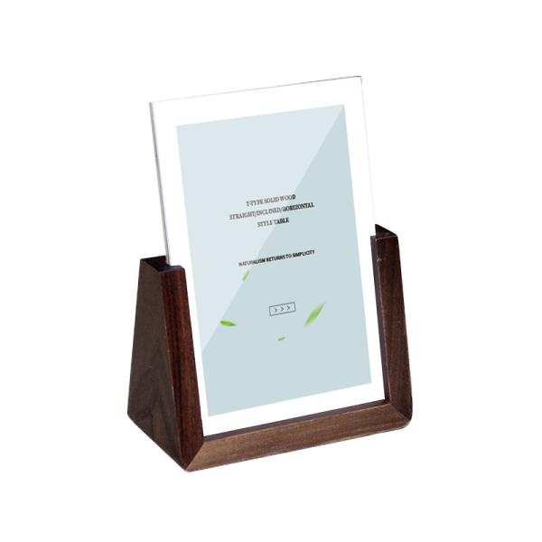 Quality Acrylic Wood Sign Display Stand for Supermarket Shelf Price Tags for sale