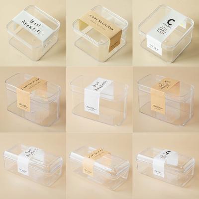 China Food Grade PS Plastic Square Dessert Boxes 8pcs for sale