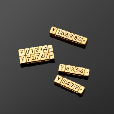 China Gold Metal Jewelry Price Tags 23mm x 6mm 10-Pack for sale