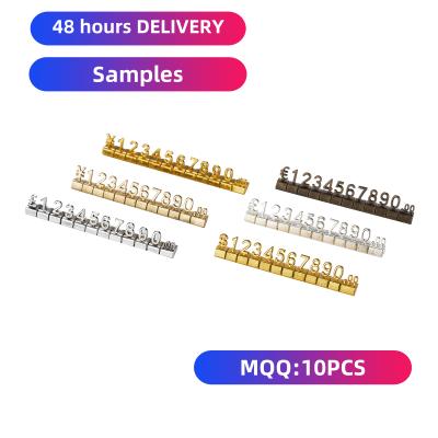 China Alloy Price Display Cube with Adjustable 0~9 Numbers and 59x8mm Size for Jewelry Retail Store Price Showing for sale