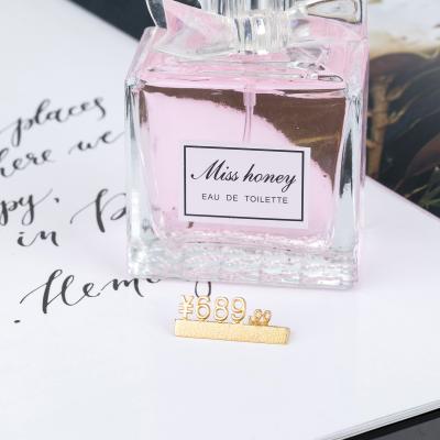 China Custom Gold Zinc Alloy 3D Jewelry Price Tag Display Sign for sale