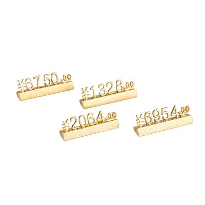 China Customizable Gold Metal Price Displays For Jewelry Watches And Luxury Goods for sale