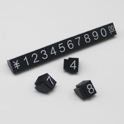 China Symbol Black Numerals Price Tag Cube Custom For Retail Shop Sale Display for sale