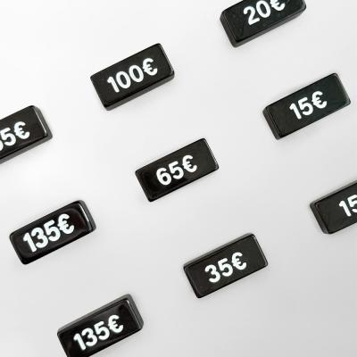 China Plastic Jewelry Price Tag Cube Mahjong Style Display Block for sale