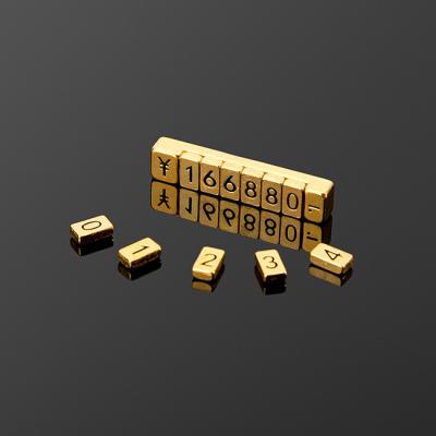 China Mini Magnetic attraction Fixed Length Metal Flat Concave Number Price Tag for sale