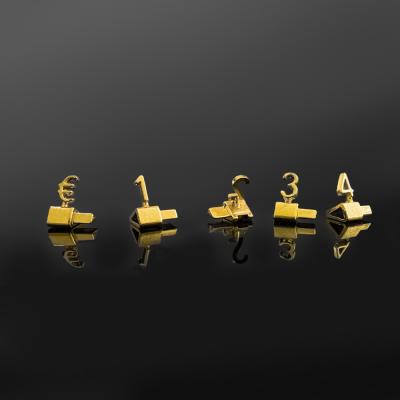 China 3D Metal EUR Pricing Systems for jewellery Retail Price Display Tags for sale