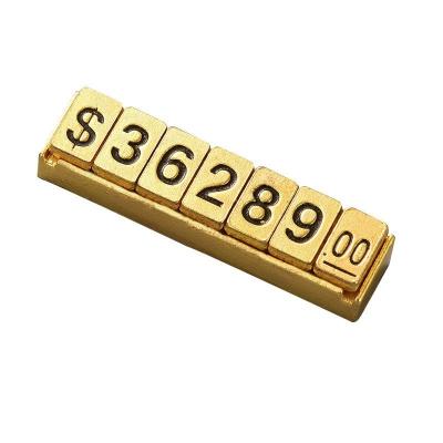China Metal Magnetic attraction Fixed Length Flat Concave Number Price Tag for sale