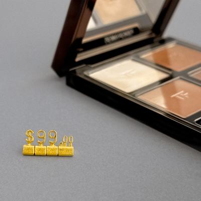 China 3D Metal Retail Price Display Tags for cigarettes makeups wine tea supermarkets for sale