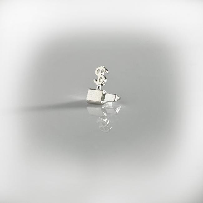 Various 3D Metal Price Cubes on display