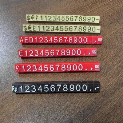 China Free Standing Plastic Jewelry Display Price Tags Customizable Counter Store Sign Holders for sale