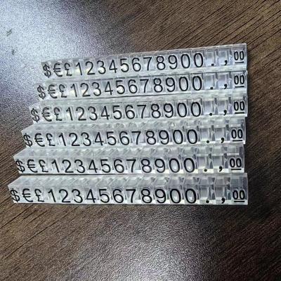 China Price Tag Display For Jewelry Retail Adjustable Plastic Combined Number Letter for sale