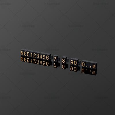 China AP1-5-3 5*3mm Mini ABS Plastics Price Cubes Flat Relief Digital Pricing Systems for sale