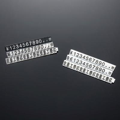 China AP3-5-3 Triangular US Dollar Pound And Euro Currency Symbol Jewelry Pricing Tags for sale