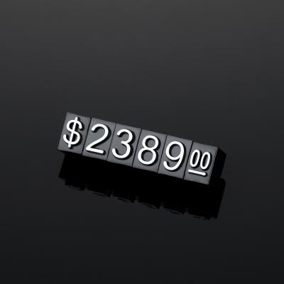 China Retail Shops Acrylic Sign Holder Acrylic Transparent Price Cube Tag for sale