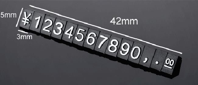 Close-up view of triangular price tag cube