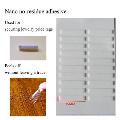 China 15*2mm per 20 pieces per sheet Nano no-residue adhesive Used for securing jewelry price cubes for sale