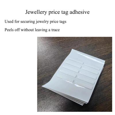 China Transparent Acrylic Jewellery Price Tag Adhesive Peels Off Without Leaving A Trace for sale