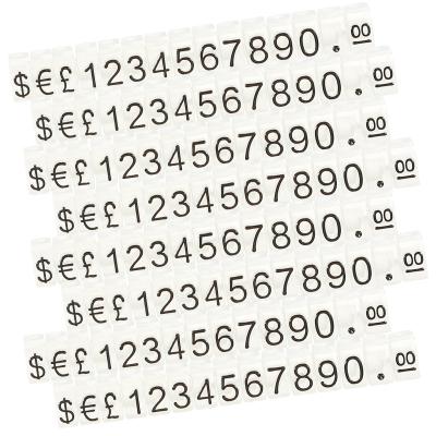 China Mini Clear Plastic Luxury Tags 3mm Embossed Number Cubes for sale