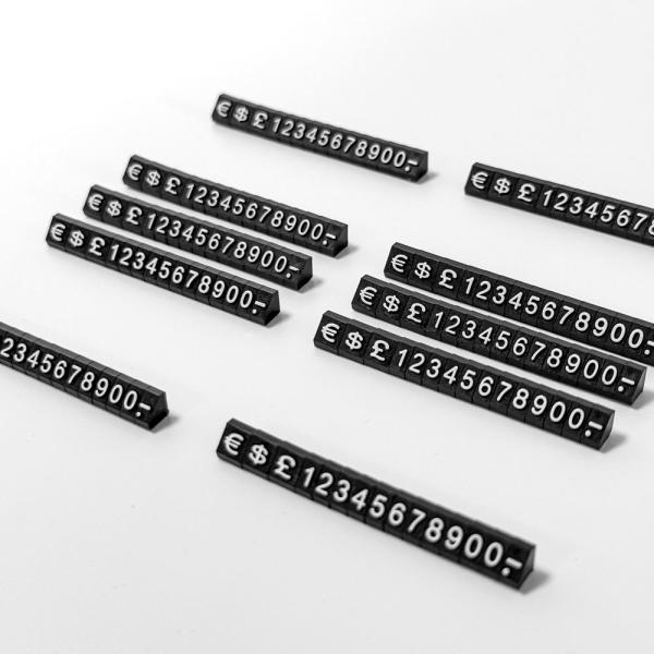 Quality High End Triangular Mini Price Tag Cubes 5x3mm For Jewelry Display for sale