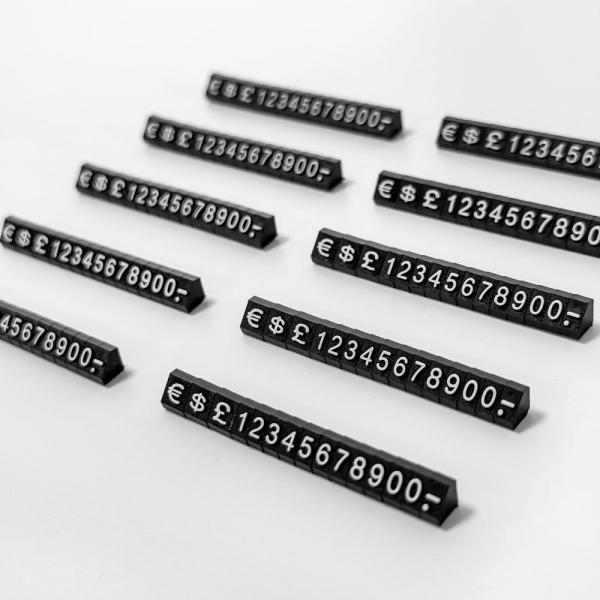 Quality High End Triangular Mini Price Tag Cubes 5x3mm For Jewelry Display for sale