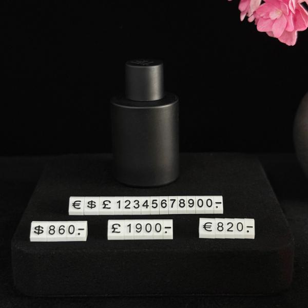 Quality High Contrast Mini Price Tag Cubes Triangular 5x3mm for Jewellery Display for sale