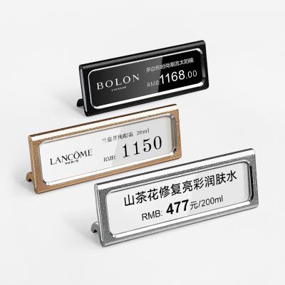 China Aluminum Alloy Small Retail Price Display Tags For Red Wine Jewelry Tea Labels for sale