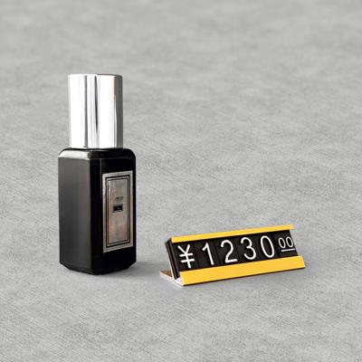 China S Metal Base Gold Color Price Display Stands Small Price Holder Stand Reusable for sale