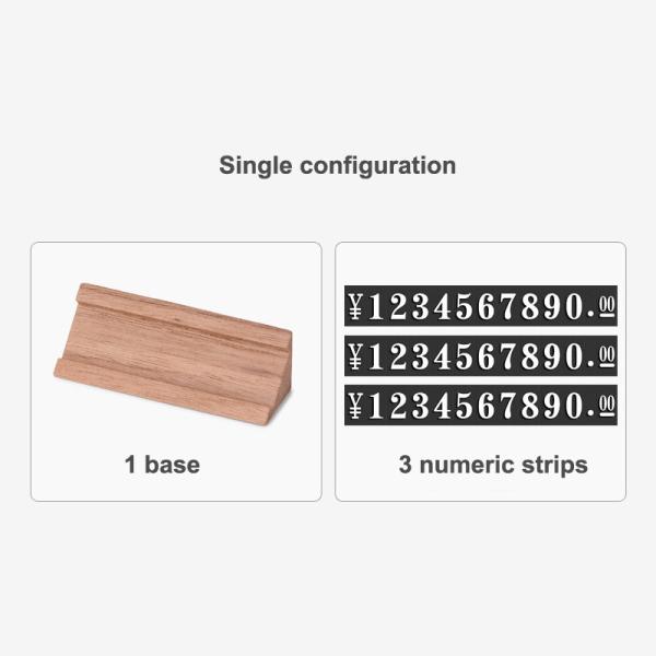 Quality Adjustable Supermarket Price Tags on Wooden Base 69X30mm for sale