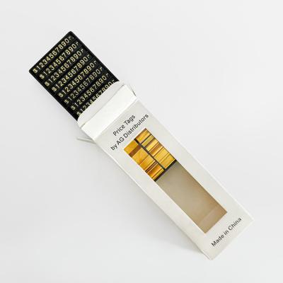 China Plastics Letters Gold Price Display Tags Mini 23x8mm With Metal Base for sale