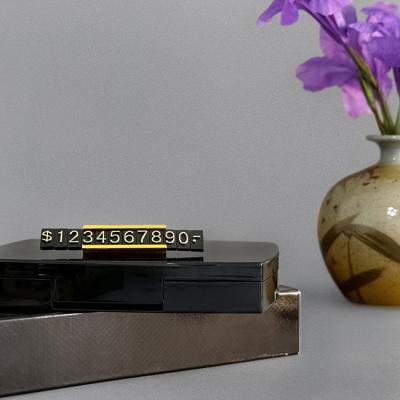 China Gold Price Tag Cubes Reusable With Metal Base Plastics Letters for sale