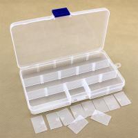 China 15 Grid Plastic Storage Box Removable Divider Black Lock Organizer Box for sale