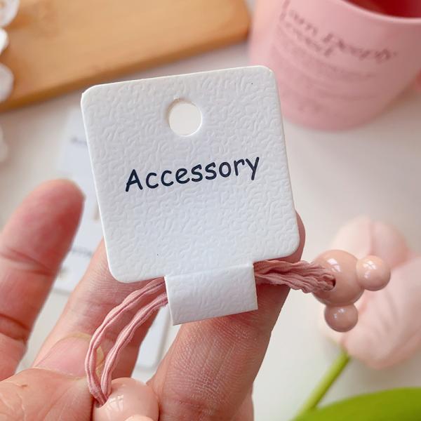 Quality Double Fold Hair Pin Card Embossed Black Text 100pcs for sale