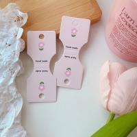 Quality Pink Floral Hair Tie Display Cards Folding 100pcs 9x3.5cm For Retail Display for sale