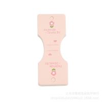 Quality Paperboard Apricot Floral Hair Tie Display Cards 100pcs 9 x 3.5 cm for sale