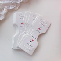 Quality Paperboard Supermarket Price Tags Cherry Hair Tie Display Cards 100pcs 9 X 3.5 for sale