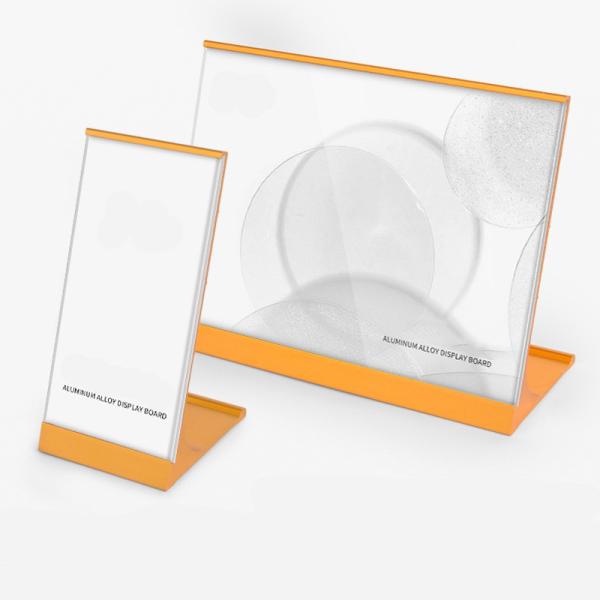 Quality T Shape Double Sided Acrylic Sign Holder Stand Restaurant Acrylic Menu Display Stand for sale