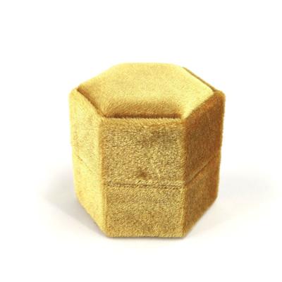 China Gold Velvet Ring Jewelry Packaging Boxes for Any Occasion Gift for sale