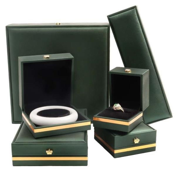 Quality Custom Logo PU Leather Storage Box 6 Colors Ring Packaging Box for sale