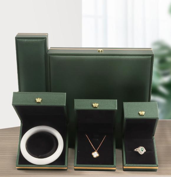 Quality Custom Logo PU Leather Storage Box 6 Colors Ring Packaging Box for sale
