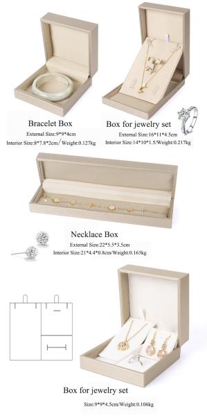 Quality PU Leather Fabric Gold Ring Packaging Box Customized With Statin Lining for sale