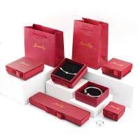 Quality Red Bow Specialty Hard Paper Necklace Bracelet Watch Jewelry Packing Boxes for for sale