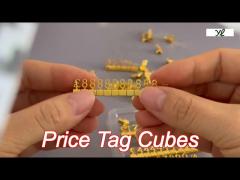 adjustable durable versatile price tag cube for jewelry display and pricing
